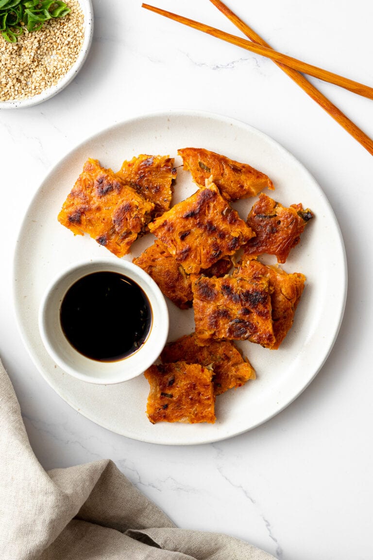 Kimchi Pancake (Kimchi Jeon) - Bites of Beri