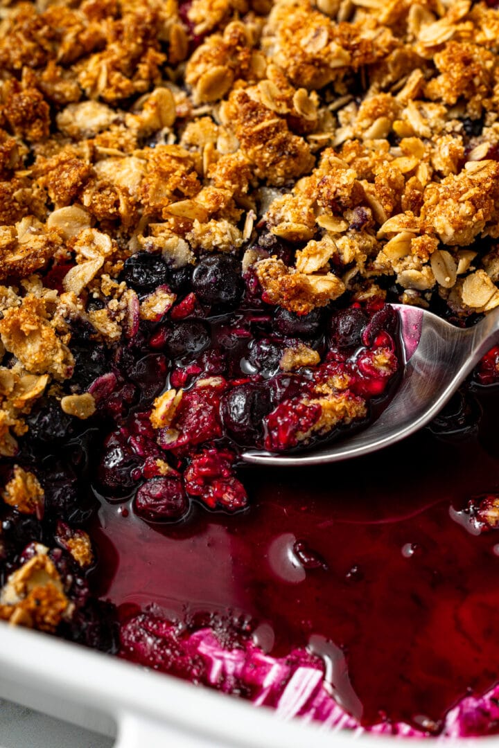 Berry Crisp with Mixed Frozen Berries - Bites of Beri