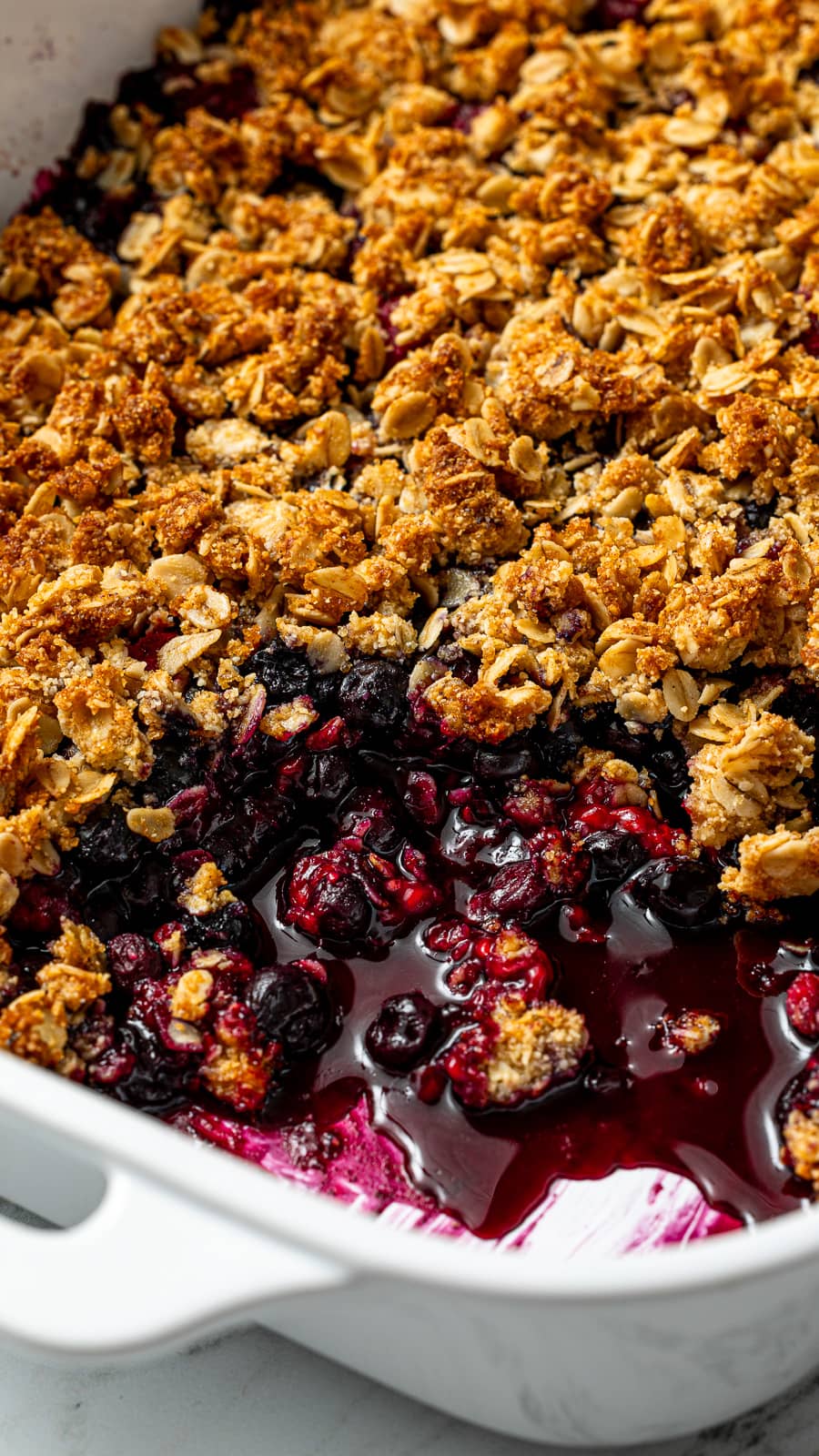 Berry Crisp with Mixed Frozen Berries - Bites of Beri