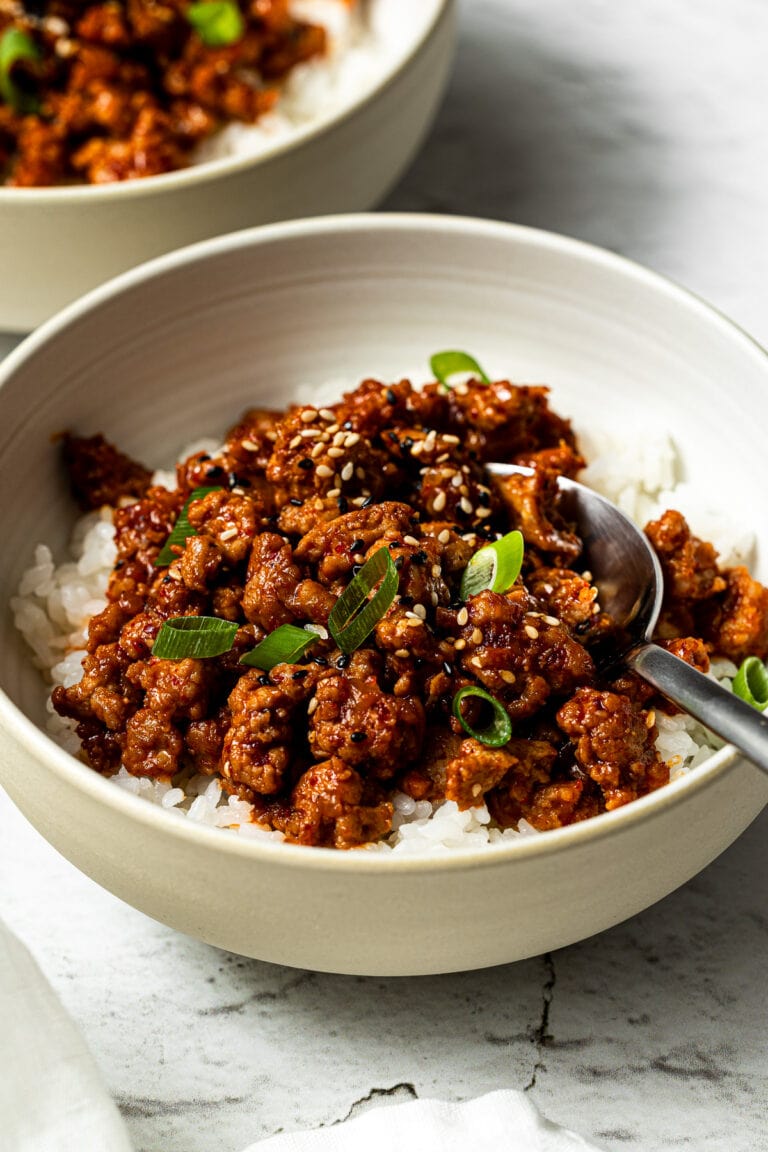 Spicy Korean-Style Ground Turkey - Bites of Beri