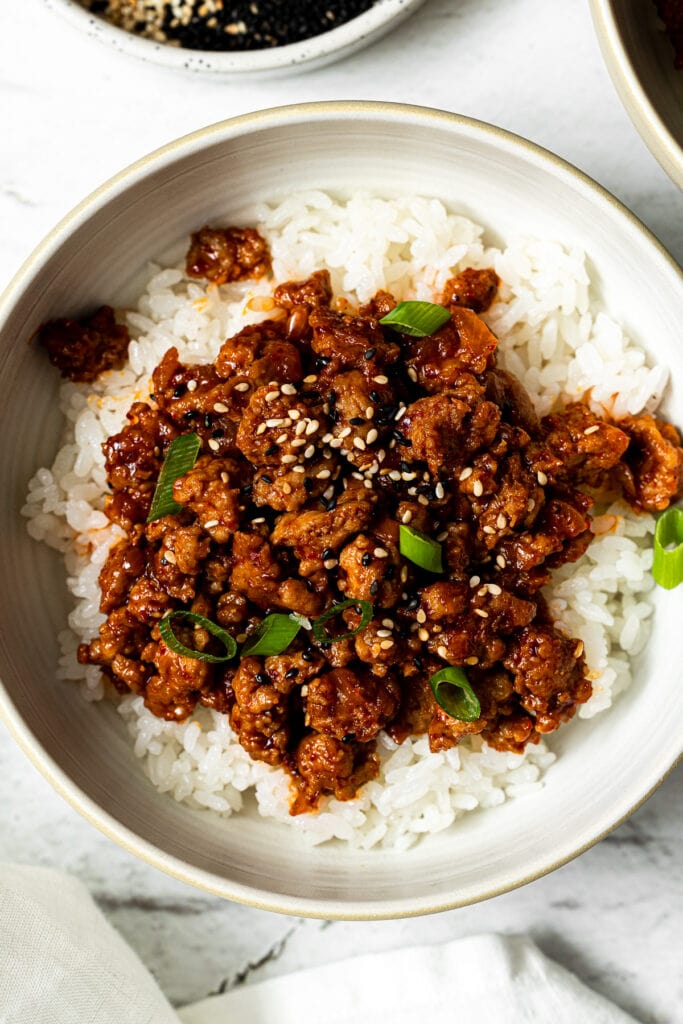 Spicy Korean-Style Ground Turkey - Bites of Beri